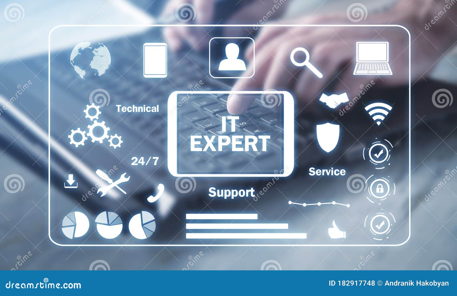 Hand Typing in Computer Keyboard. it Expert Stock Photo - Image of ...