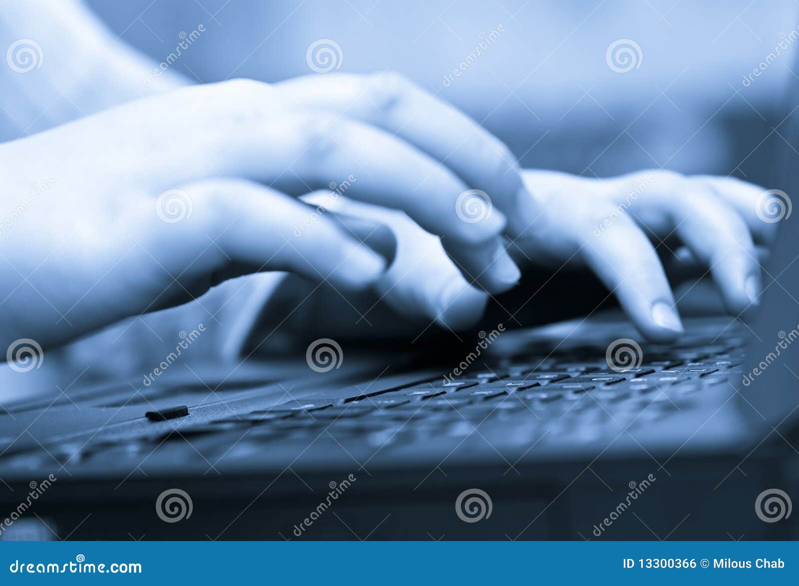 Hand typing on keyboard stock photo. Image of entry, computer - 13300366