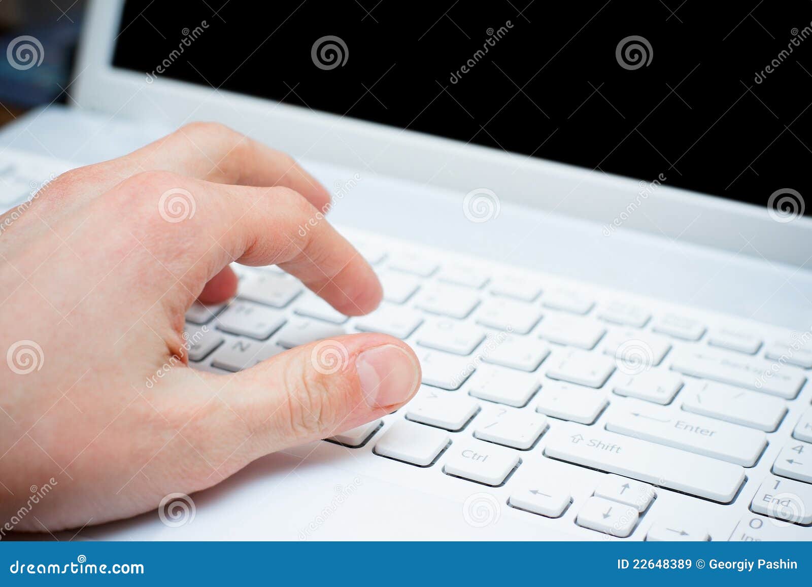 Hand typing on keyboard stock image. Image of silhouette - 22648389