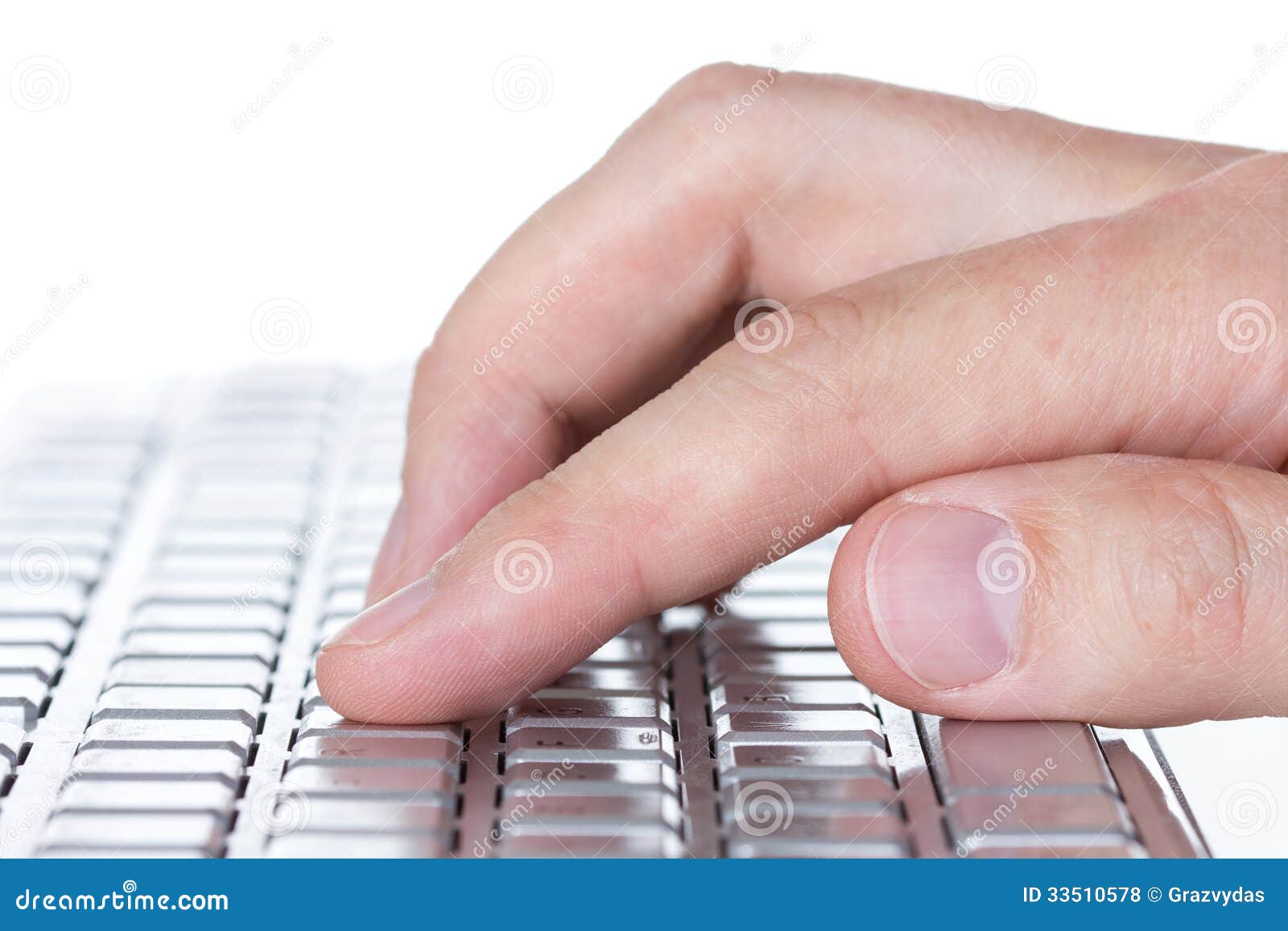 Hand typing on keyboard stock photo. Image of communication - 33510578