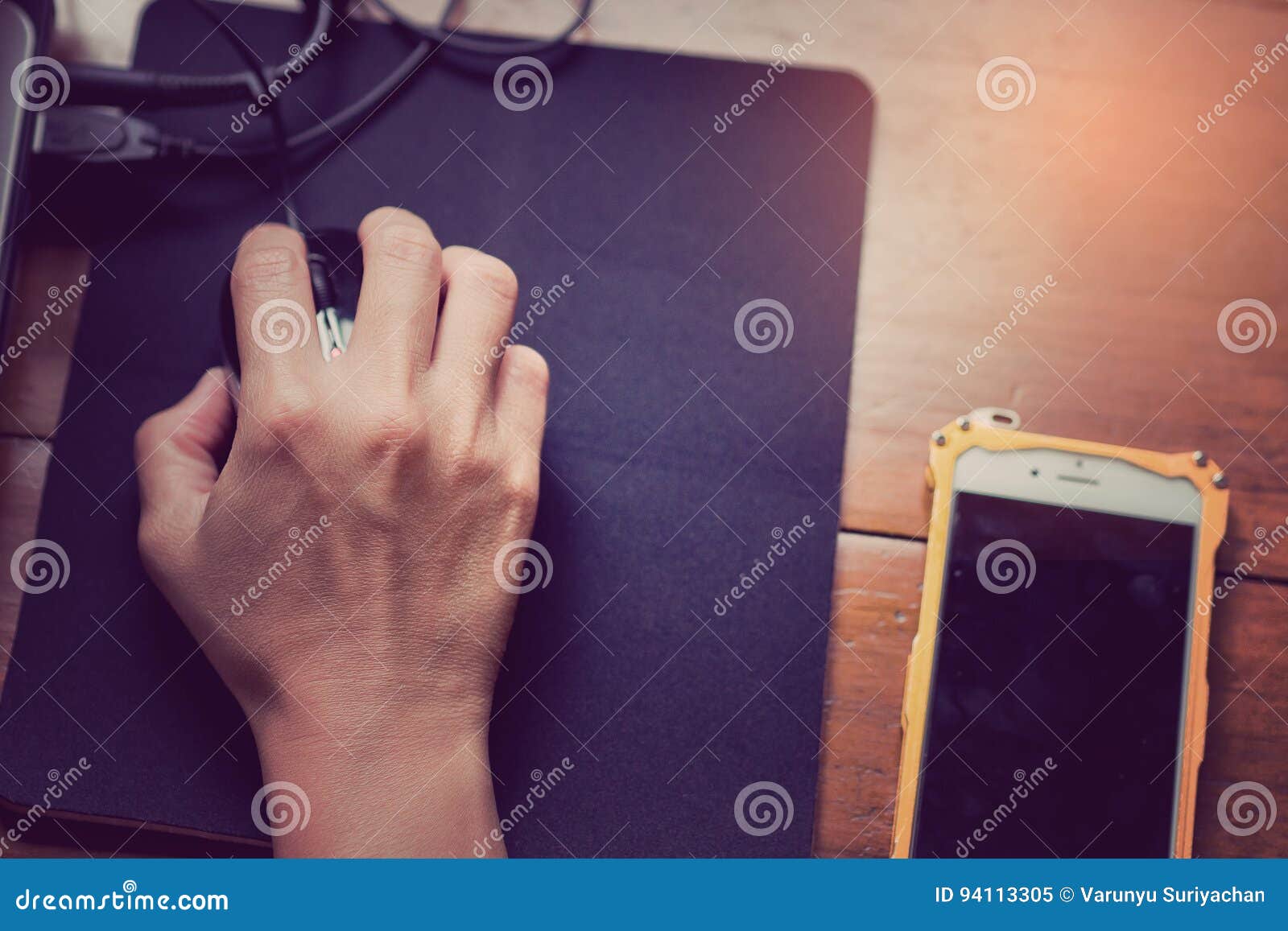 Hand Typing Keyboard Labtop Stock Image - Image of hand, closeup: 94113305