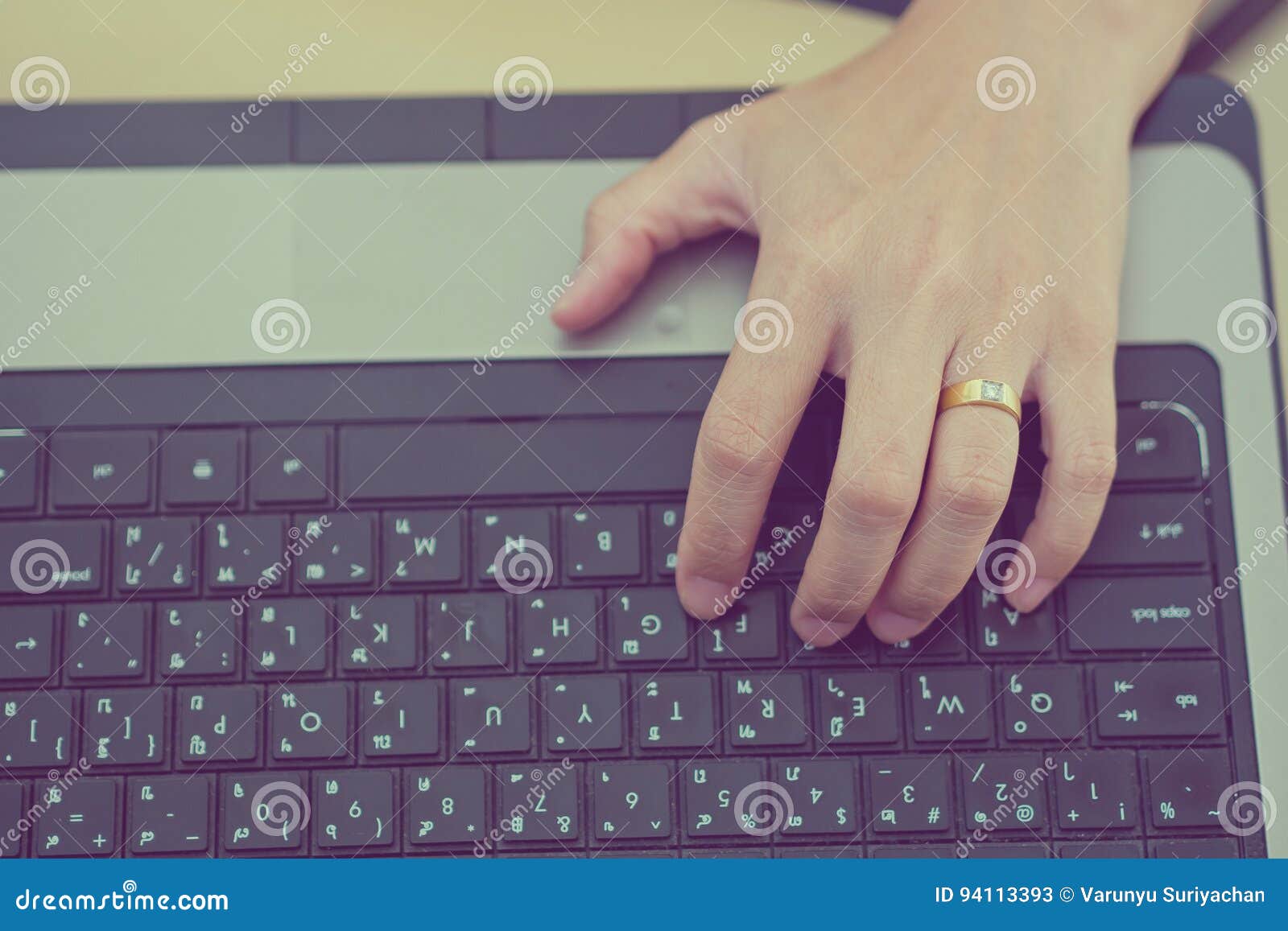 Hand Typing Keyboard Labtop Royalty-Free Stock Photo | CartoonDealer ...