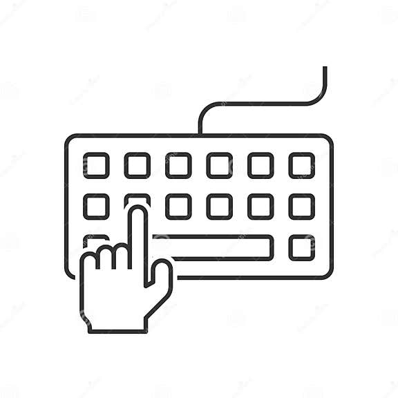 Hand typing on keyboard stock vector. Illustration of people - 132243717