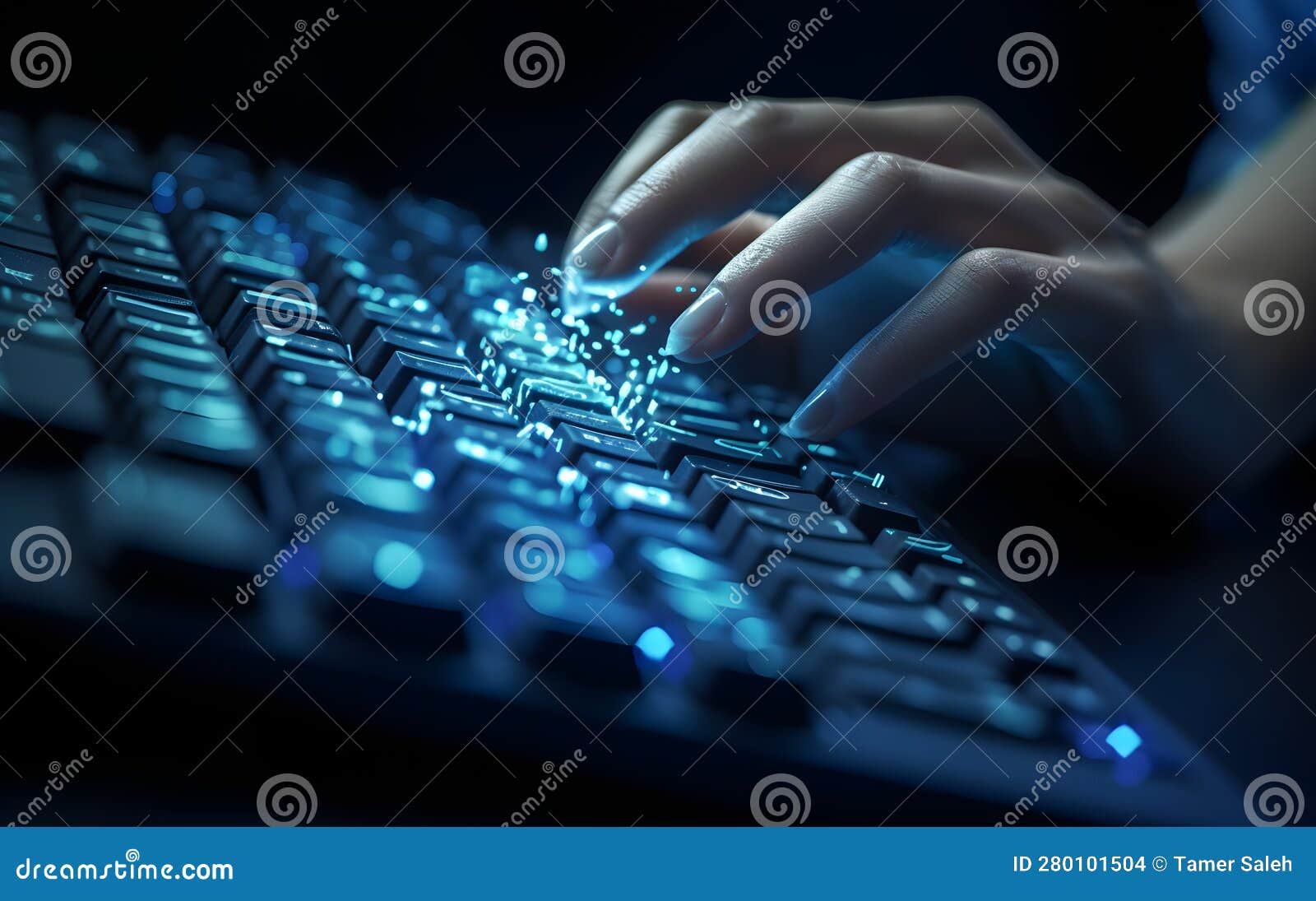 Hand Typing on a Keyboard with World Map in the Background Stock ...