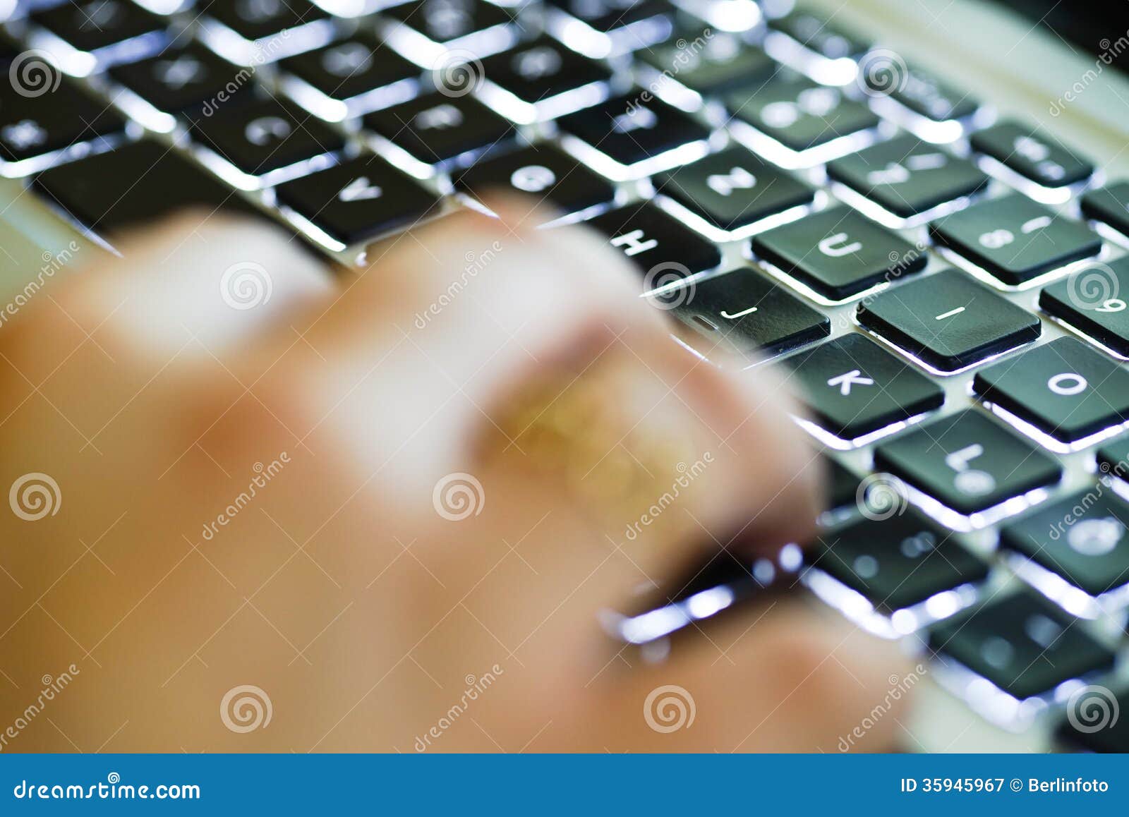 Hand typing on notebook stock image. Image of single - 35945967