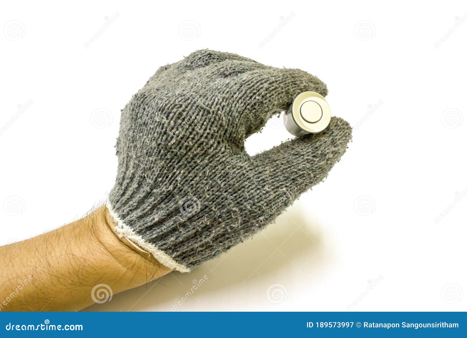 Hand with Ultrasonic Parking Sensor on White Background, Car ...