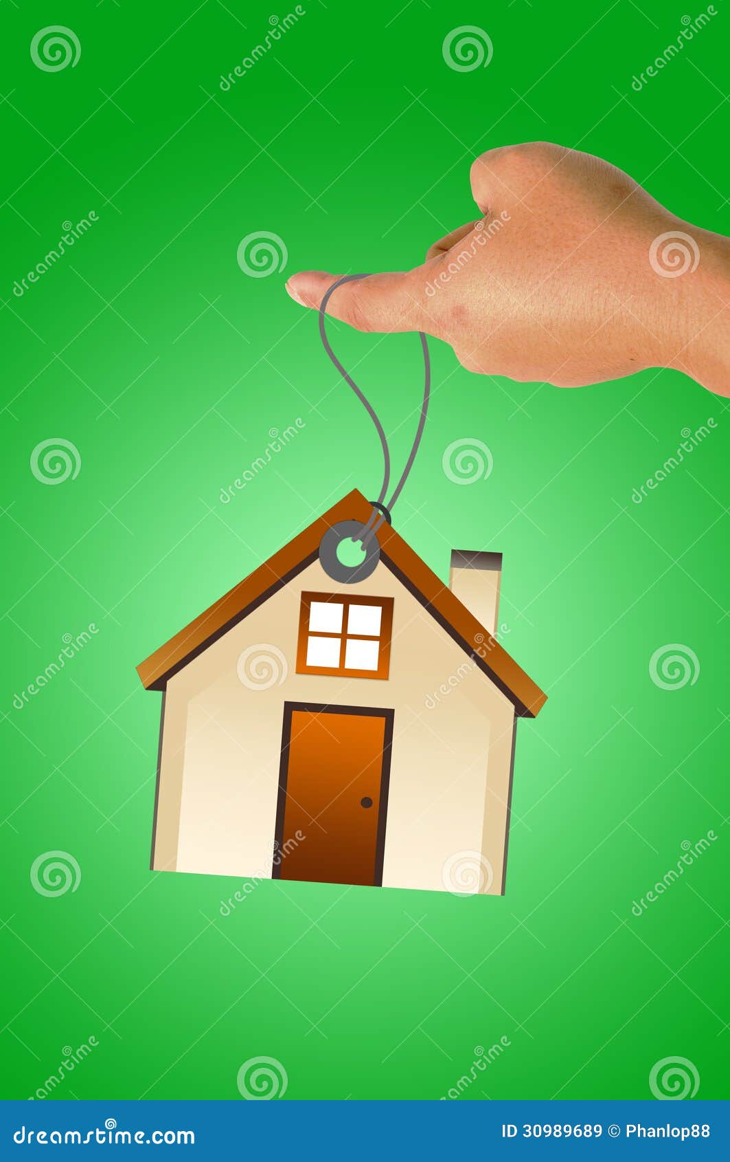 Hand und Haus stockbild. Bild von zustand, bewegen, haupt - 30989689