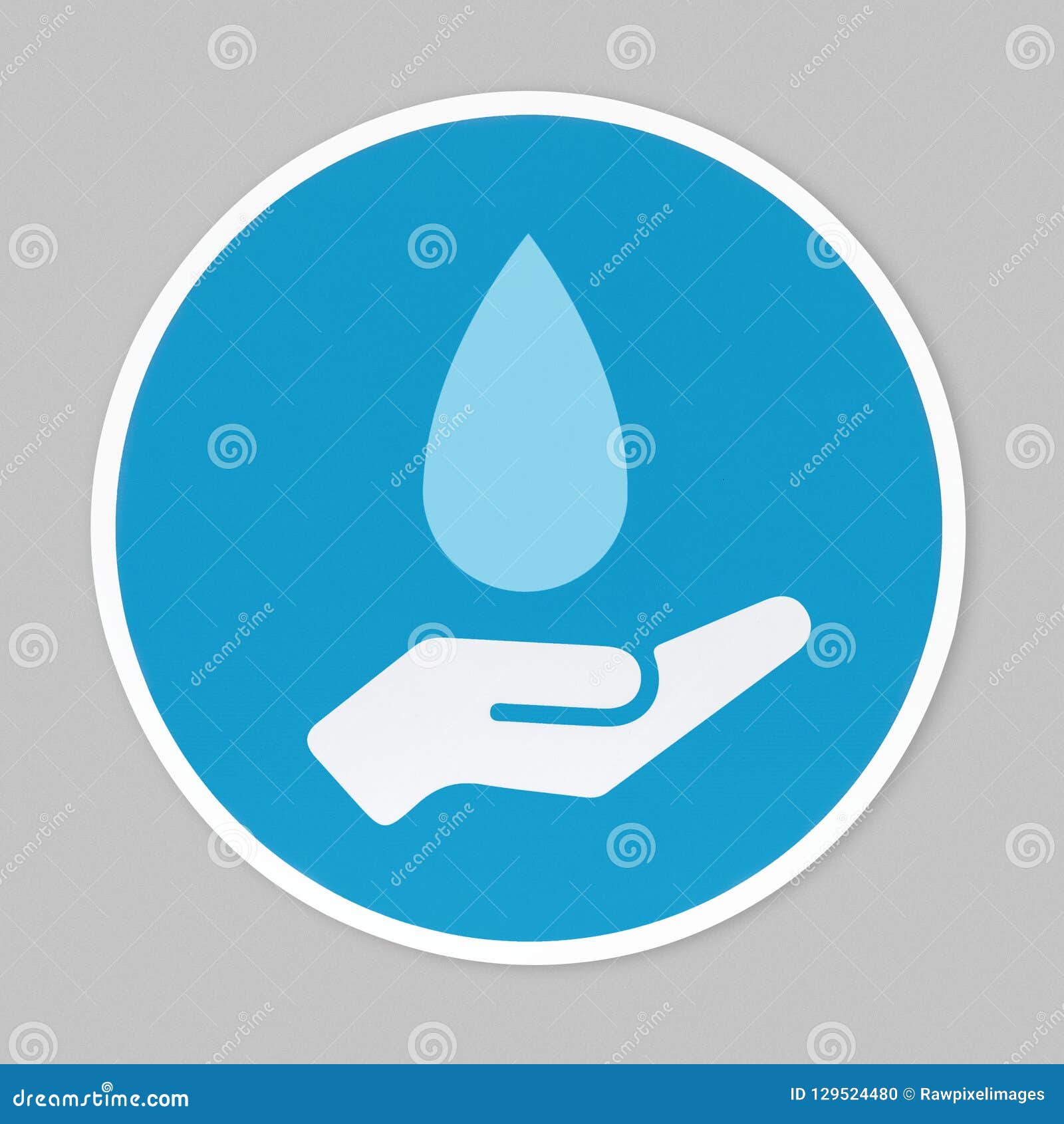Hand Under Dripping Water Icon Stock Illustration - Illustration of ...