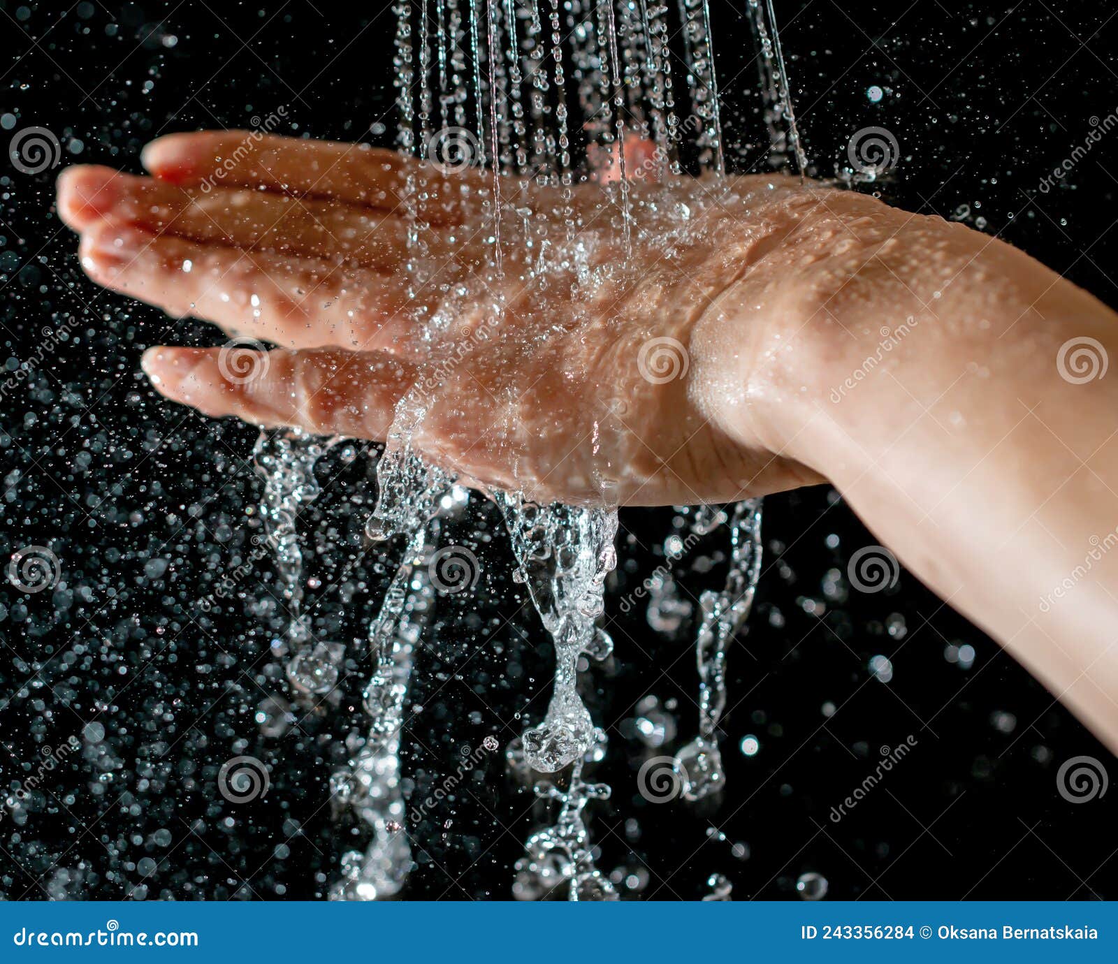 Hand Under the Stream of Water Stock Photo - Image of stream, clean ...