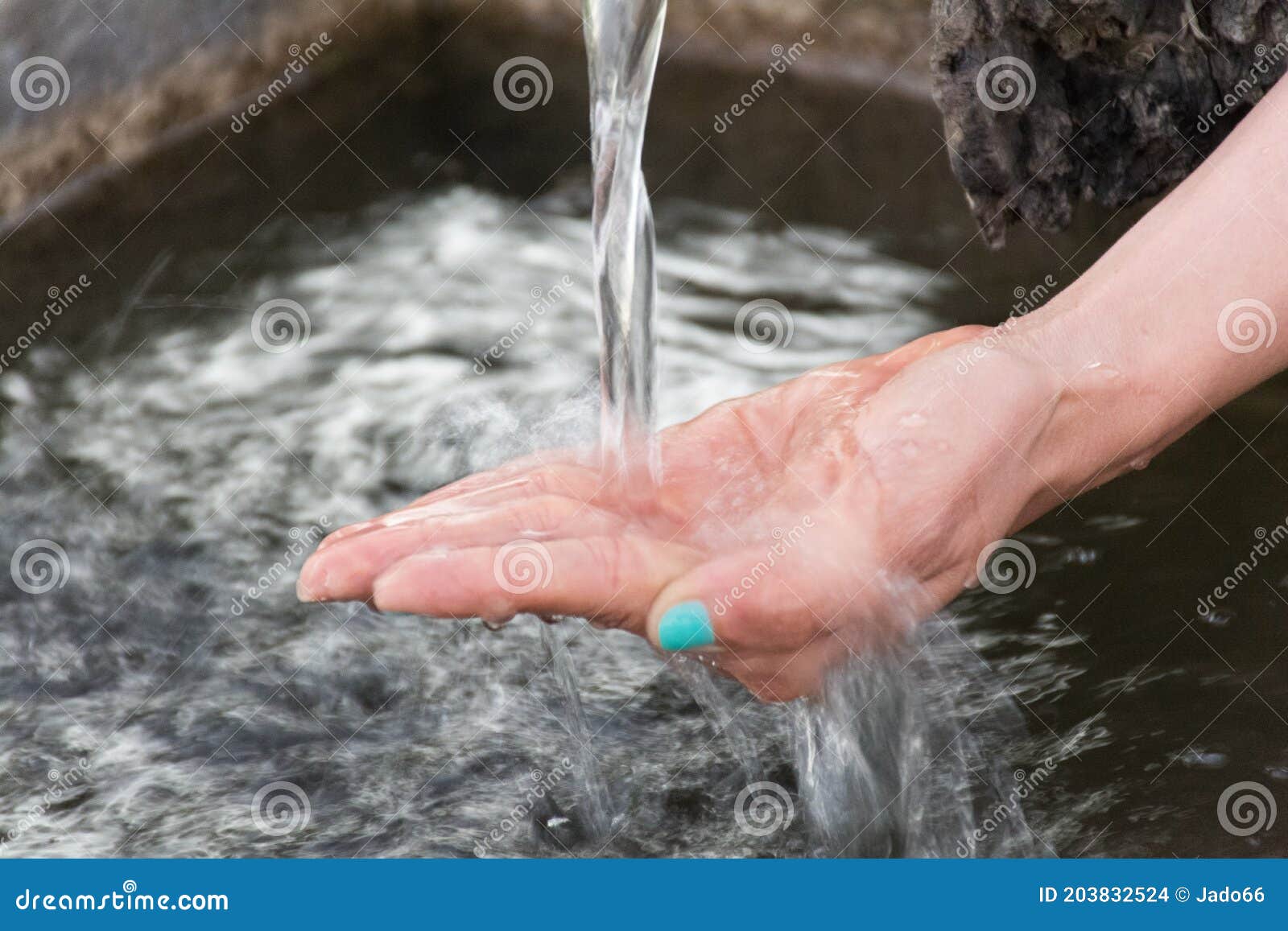 Hand Under Water Let S Keep the Water Sources Stock Photo - Image of ...