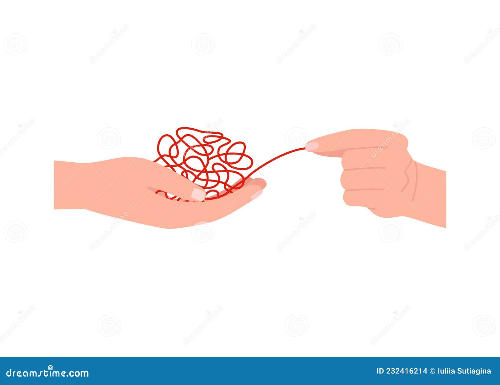 Hand Untangle Clutter, Creative Thinking, Continuous Tangle Line ...
