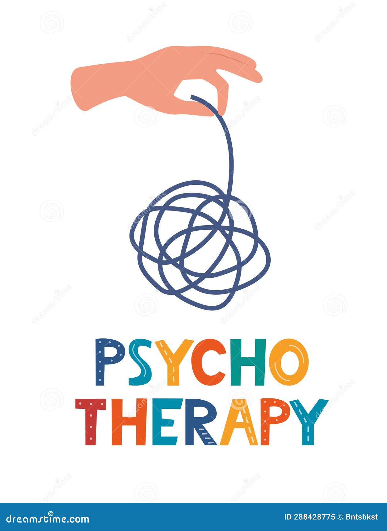 Hand Untangling Tangled Thoughts. Chaos or Mess. Psychotherapy Concept ...