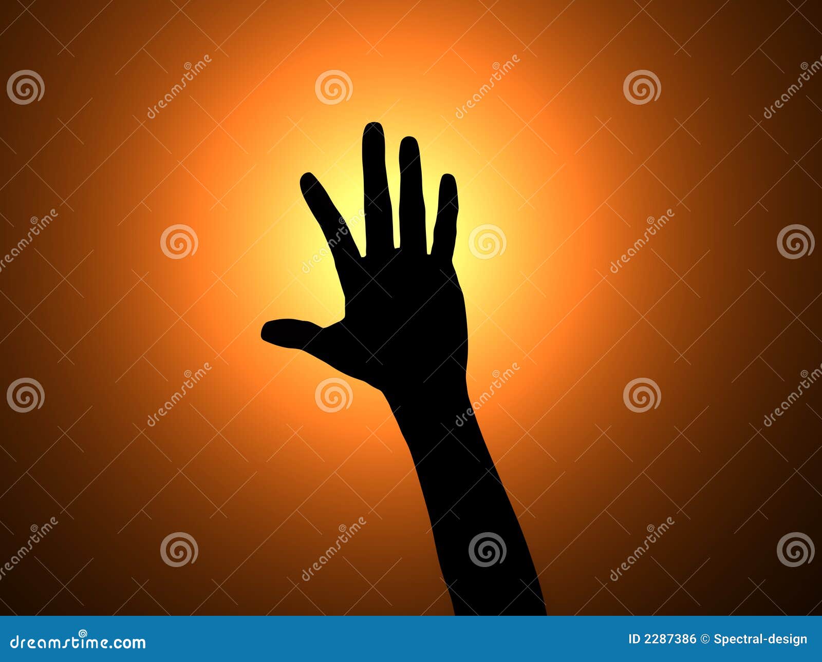 Hand up stock illustration. Illustration of silhouette - 2287386