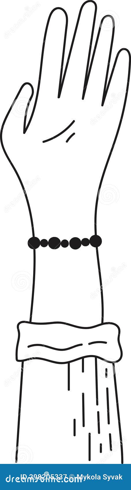 Hand Up Doodle stock vector. Illustration of graphic - 298205337