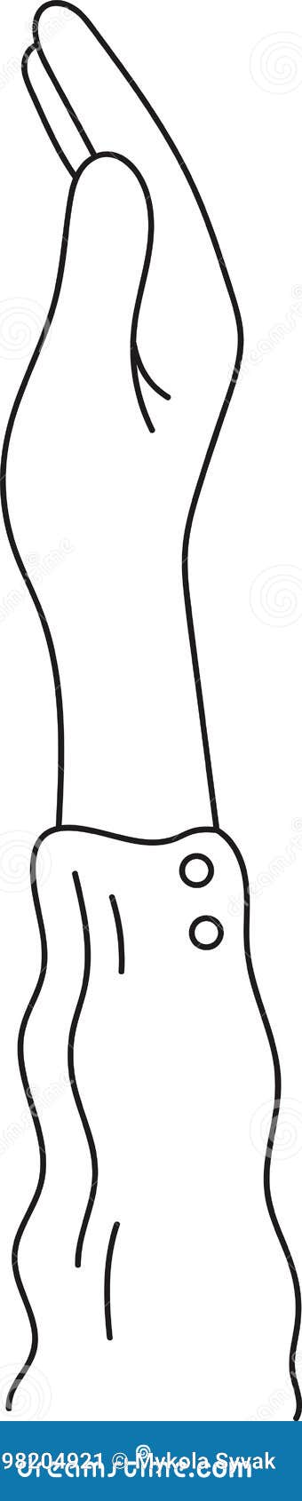 Hand Up Doodle stock vector. Illustration of people - 298204921