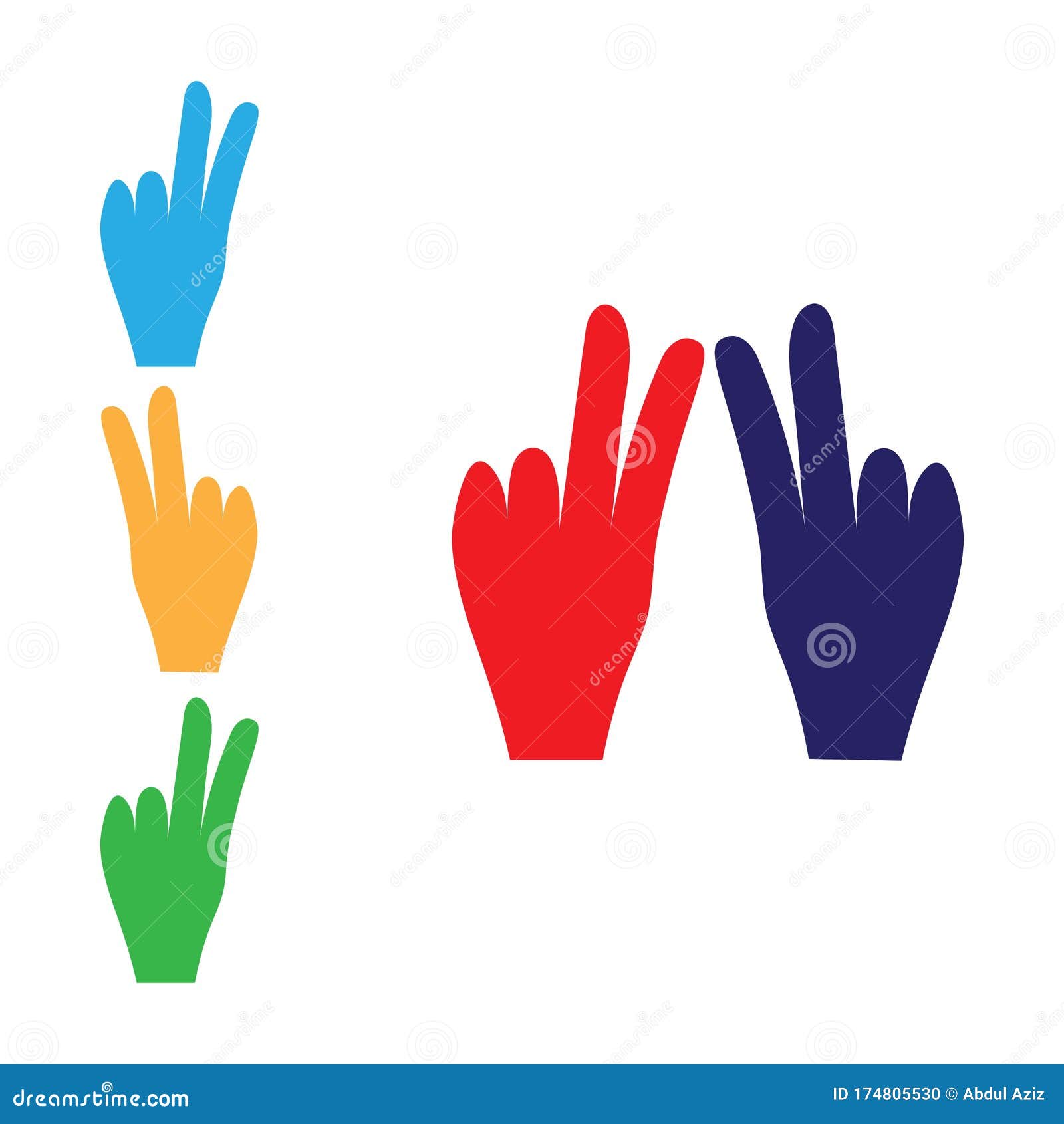 Hand Up Illustration Logo Vector Stock Vector - Illustration of family ...