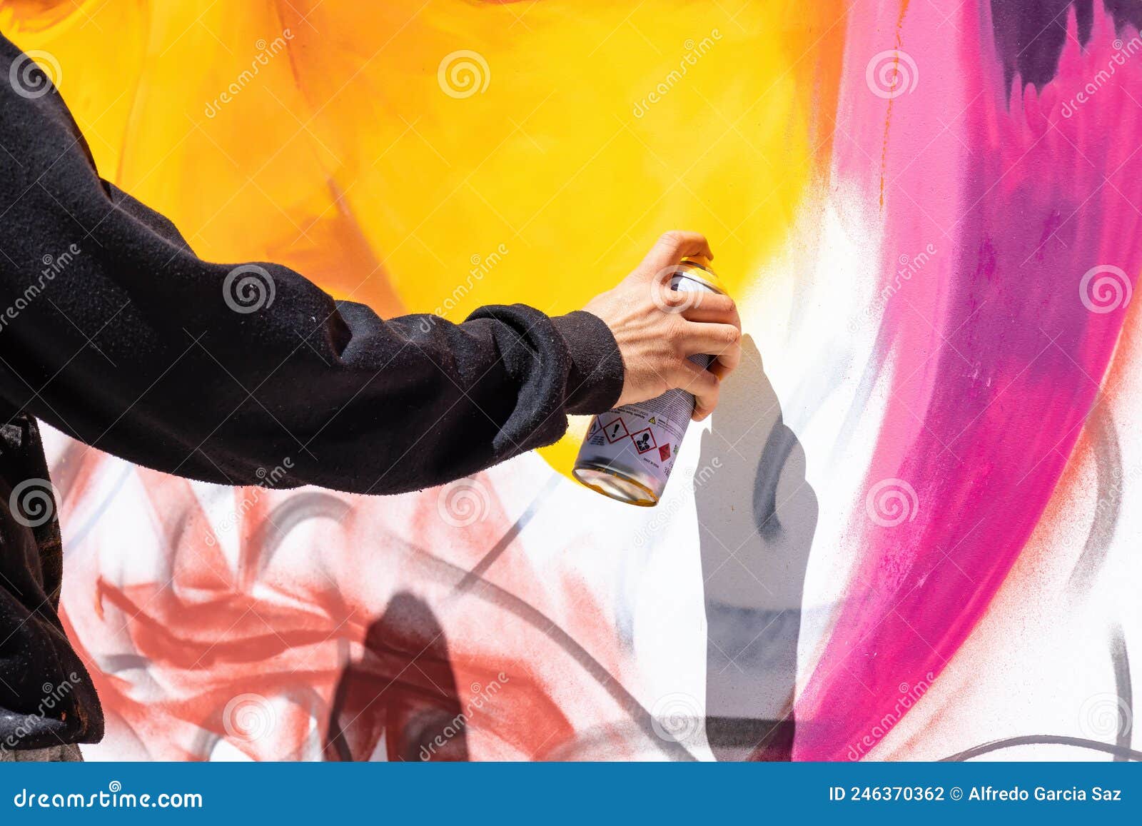 Hand of an Urban Artist Creating a Graffiti Stock Photo - Image of ...