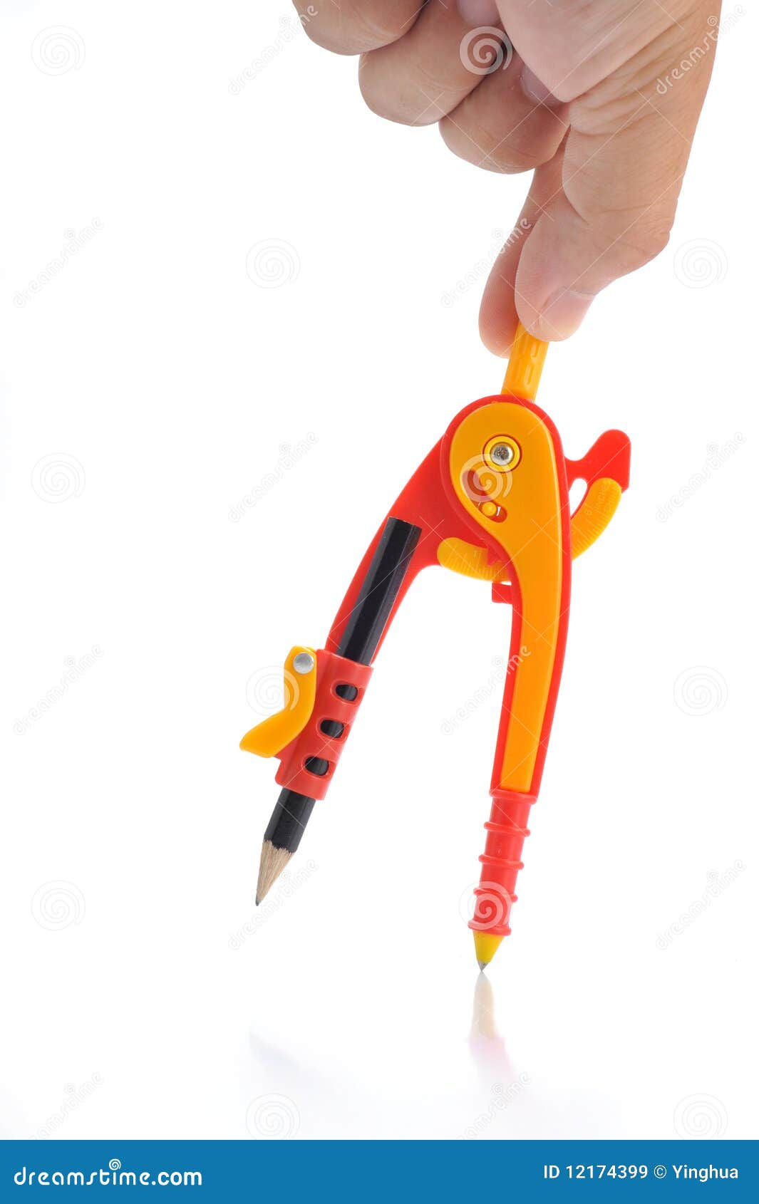 Hand use compass stock image. Image of hand, engineering - 12174399