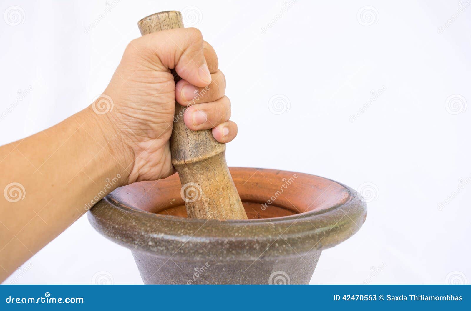Hand use pestle pound stock image. Image of cuisine, wood - 42470563