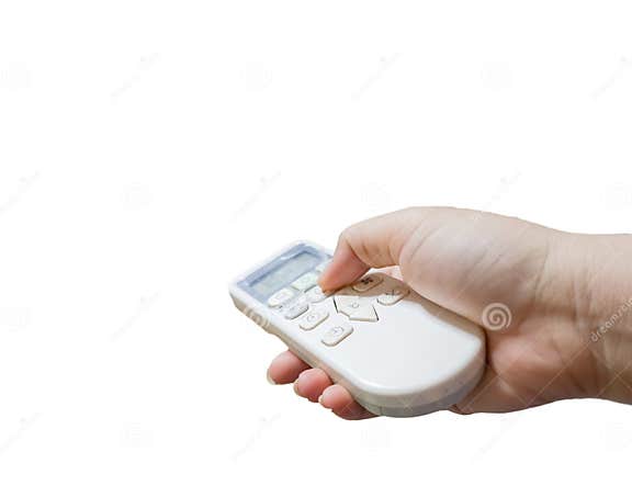 Hand Use Remote Control Isolated Stock Photo - Image of press ...