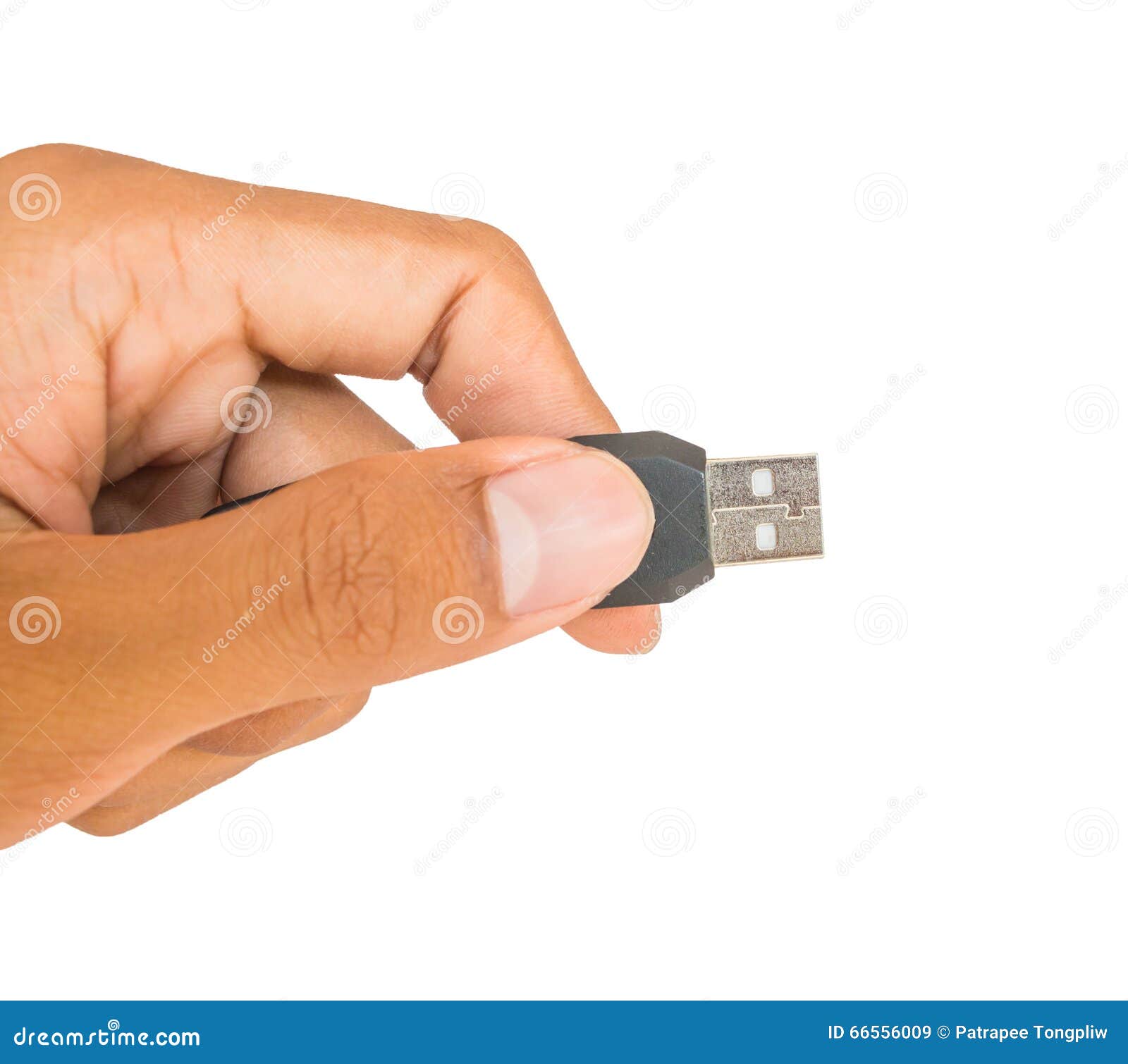 Hand Use Usb White Isolated Stock Image - Image of hand, finger: 66556009