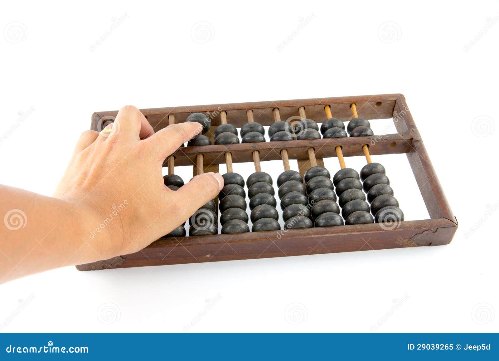 A hand using the abacus. stock image. Image of colour - 29039265