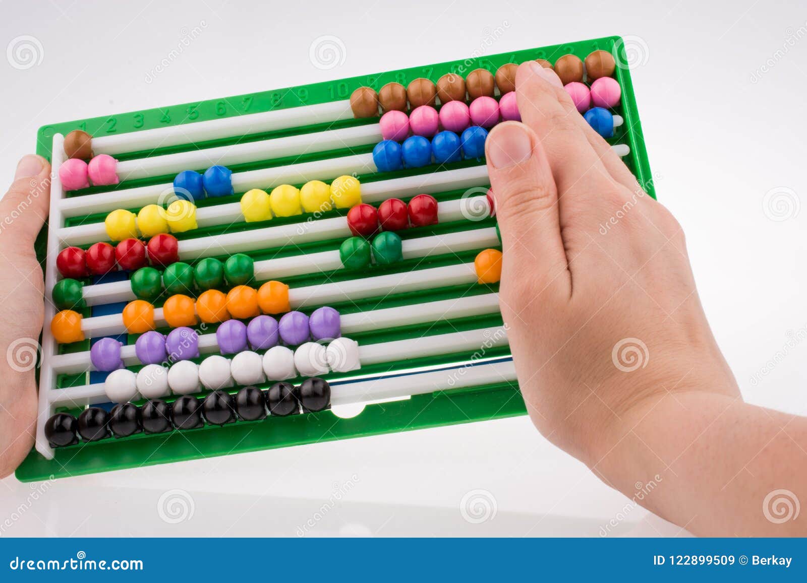 Hand using an abacus stock image. Image of calculator - 122899509