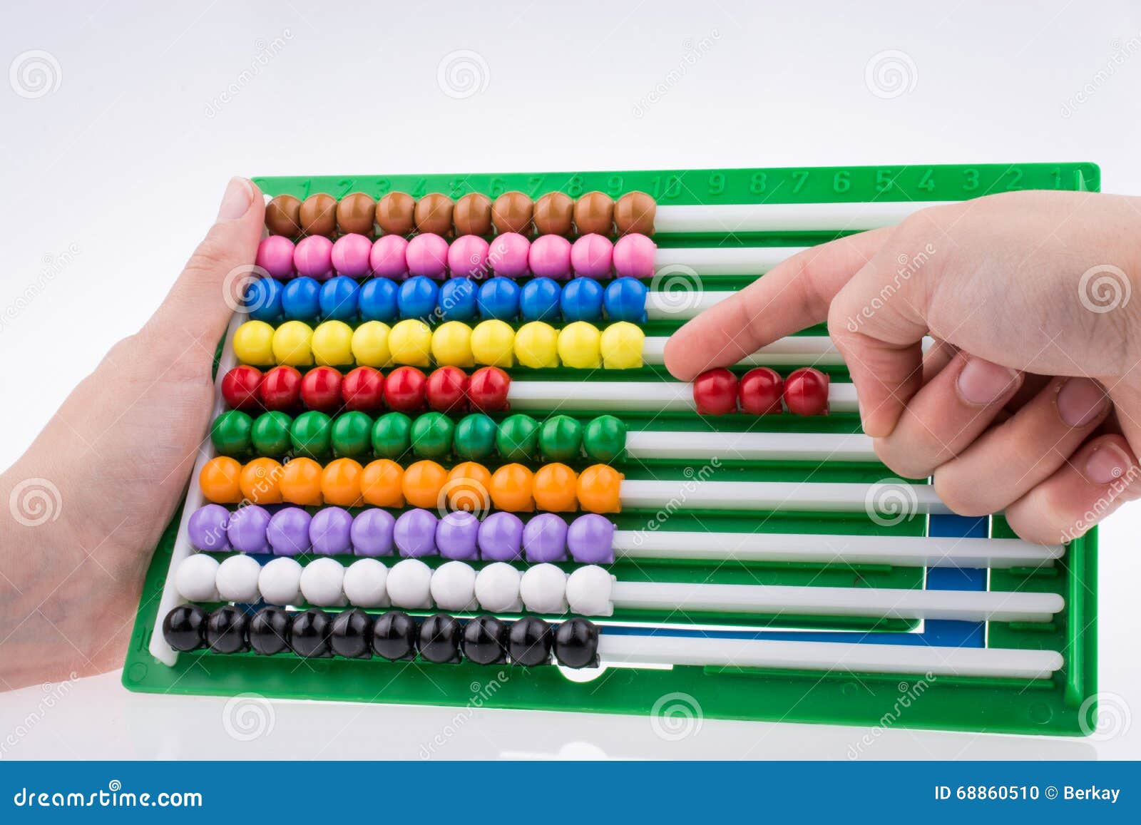 Hand using an abacus stock photo. Image of classroom - 68860510