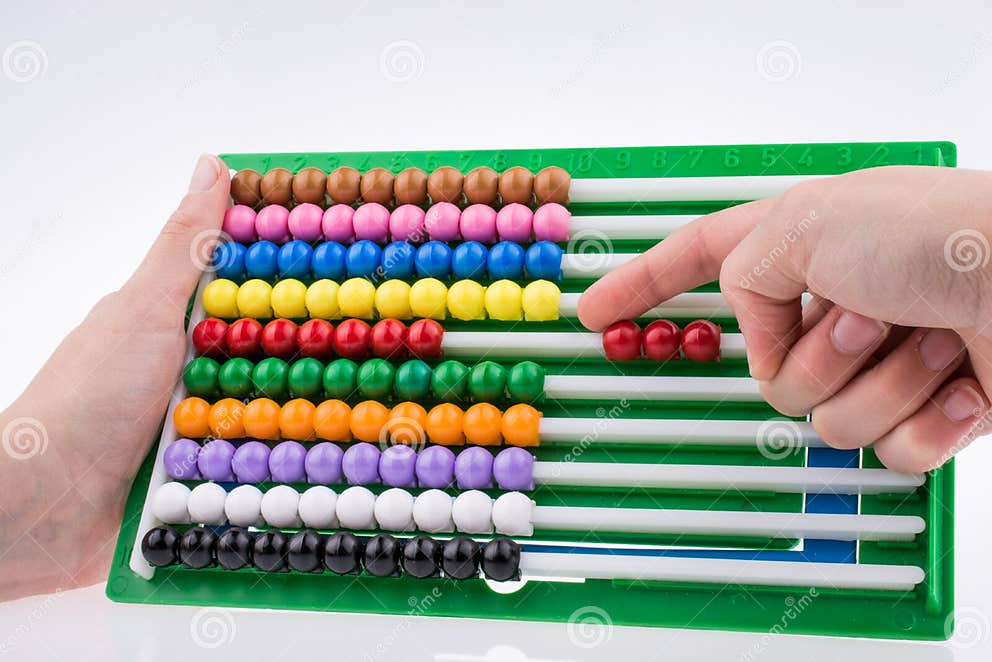 Hand using an abacus stock photo. Image of classroom - 68860510