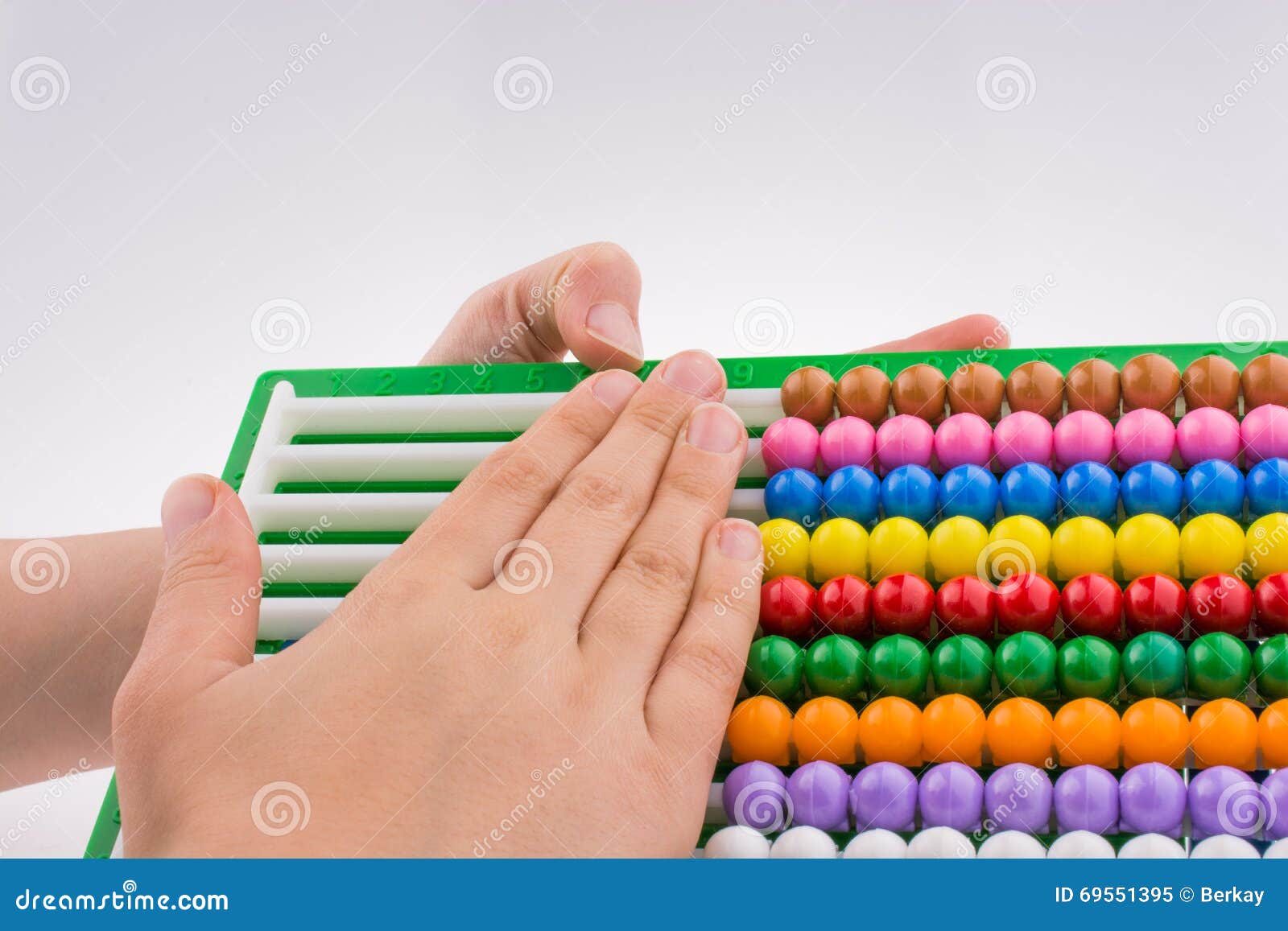 Hand using an abacus stock image. Image of math, maths - 69551395