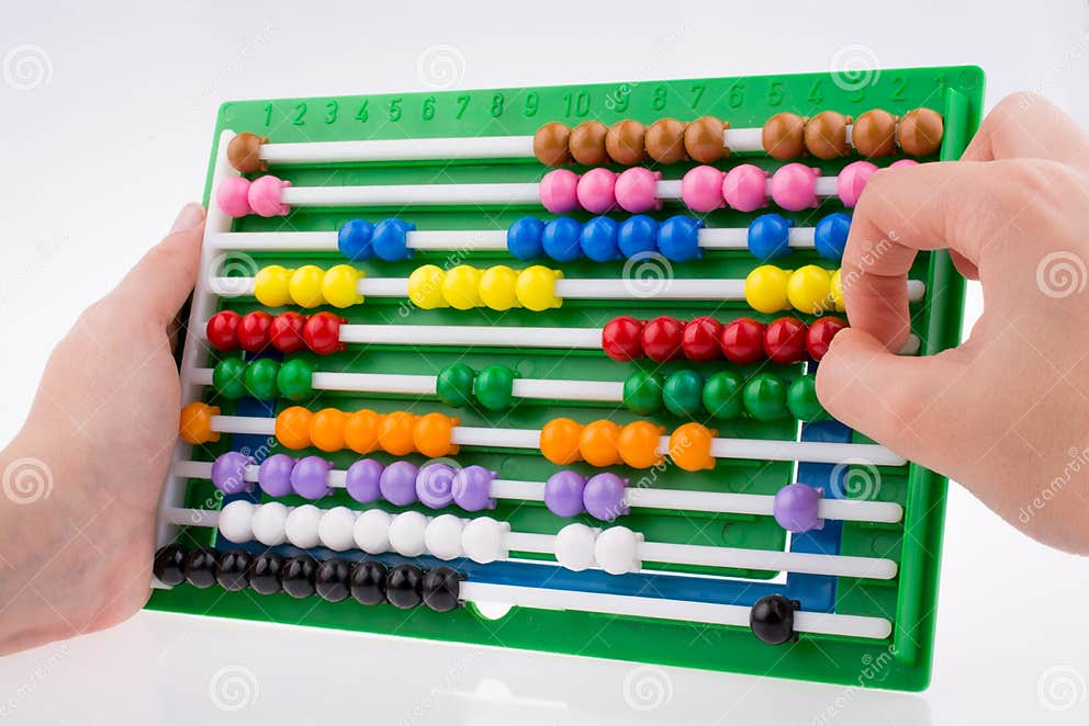 Hand using an abacus stock image. Image of quantity, math - 70503667
