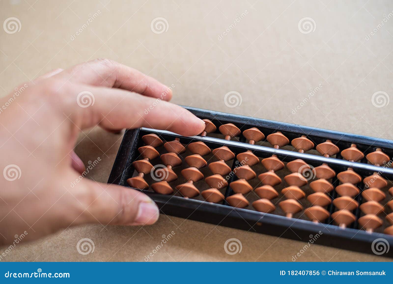 Hand Using Abacus on Wood Texture Stock Photo - Image of accounting ...