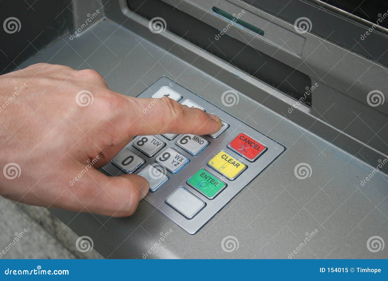 Hand using ATM keyboard stock image. Image of teller, keypad - 154015