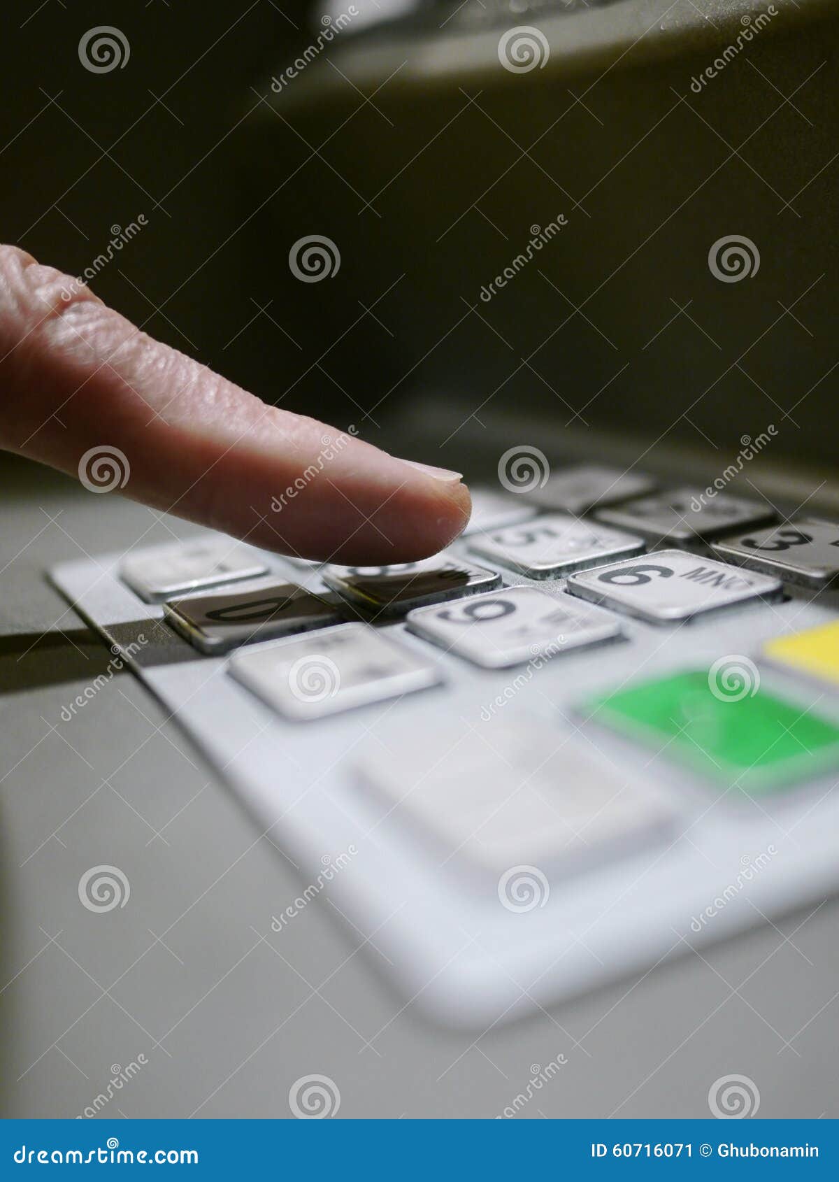 Hand Using ATM Keyboard stock image. Image of banking - 60716071