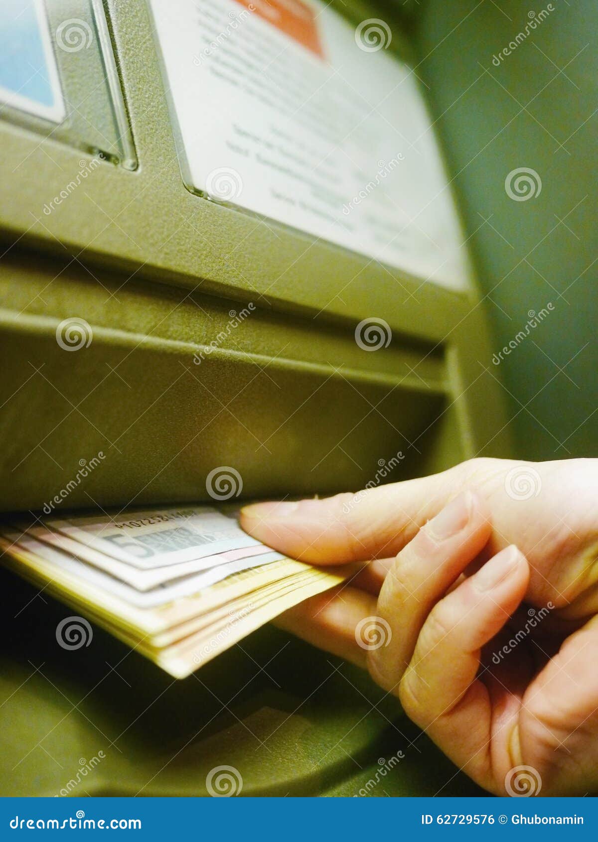 Hand Using ATM Keyboard stock photo. Image of machine - 62729576