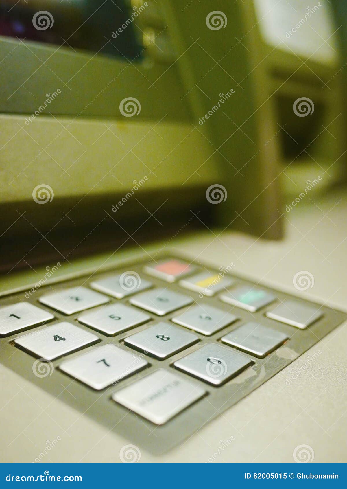 Hand Using ATM Keyboard stock image. Image of financial - 82005015