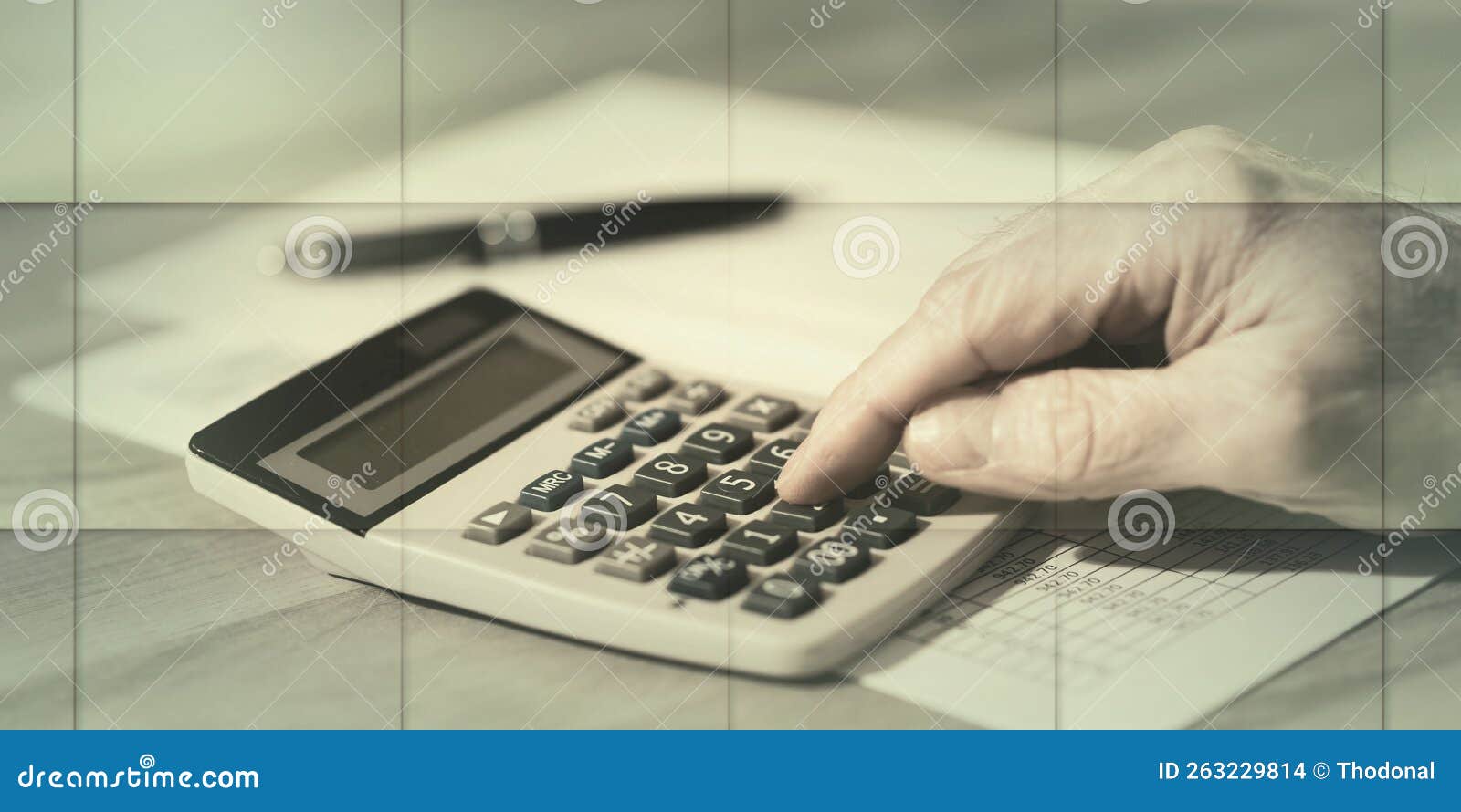 Hand Using Calculator, Accounting Concept, Geometric Pattern Stock ...