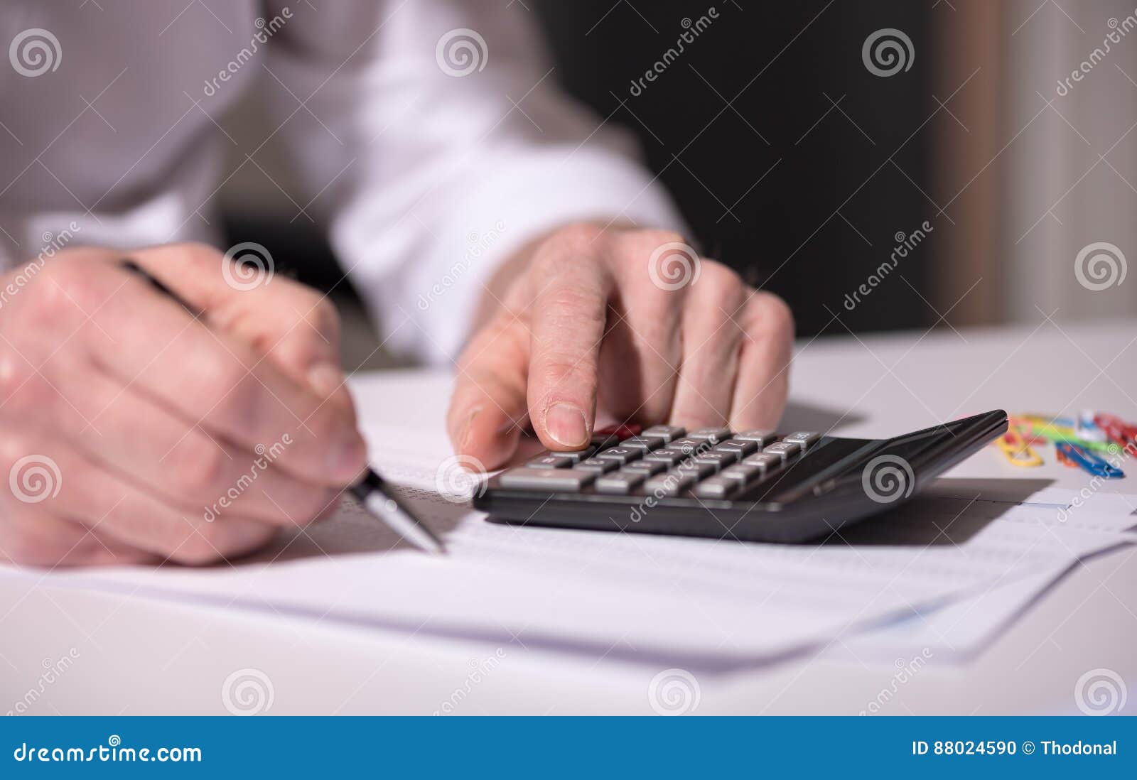 Hand Using Calculator, Accounting Concept Stock Photo - Image of ...