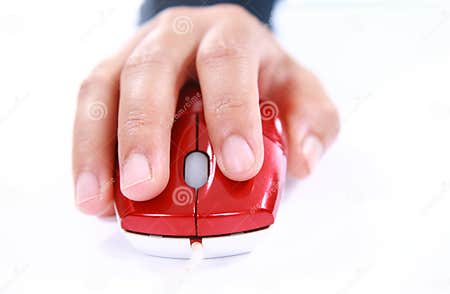 Hand Using a Computer Mouse Stock Image - Image of industry ...