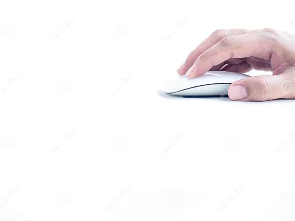 Hand using computer mouse stock photo. Image of computer - 190338016