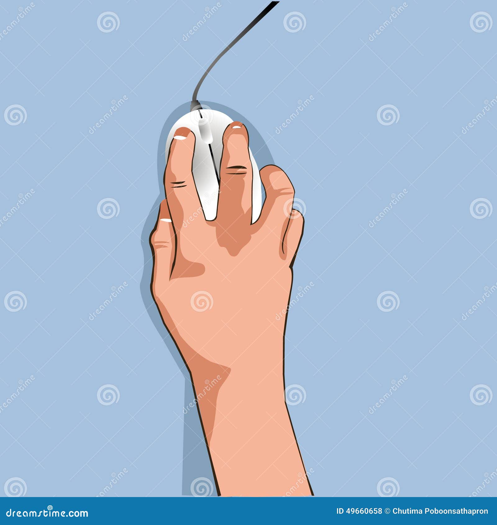 Hand Using Computer Mouse Version 2. Stock Illustration - Illustration ...