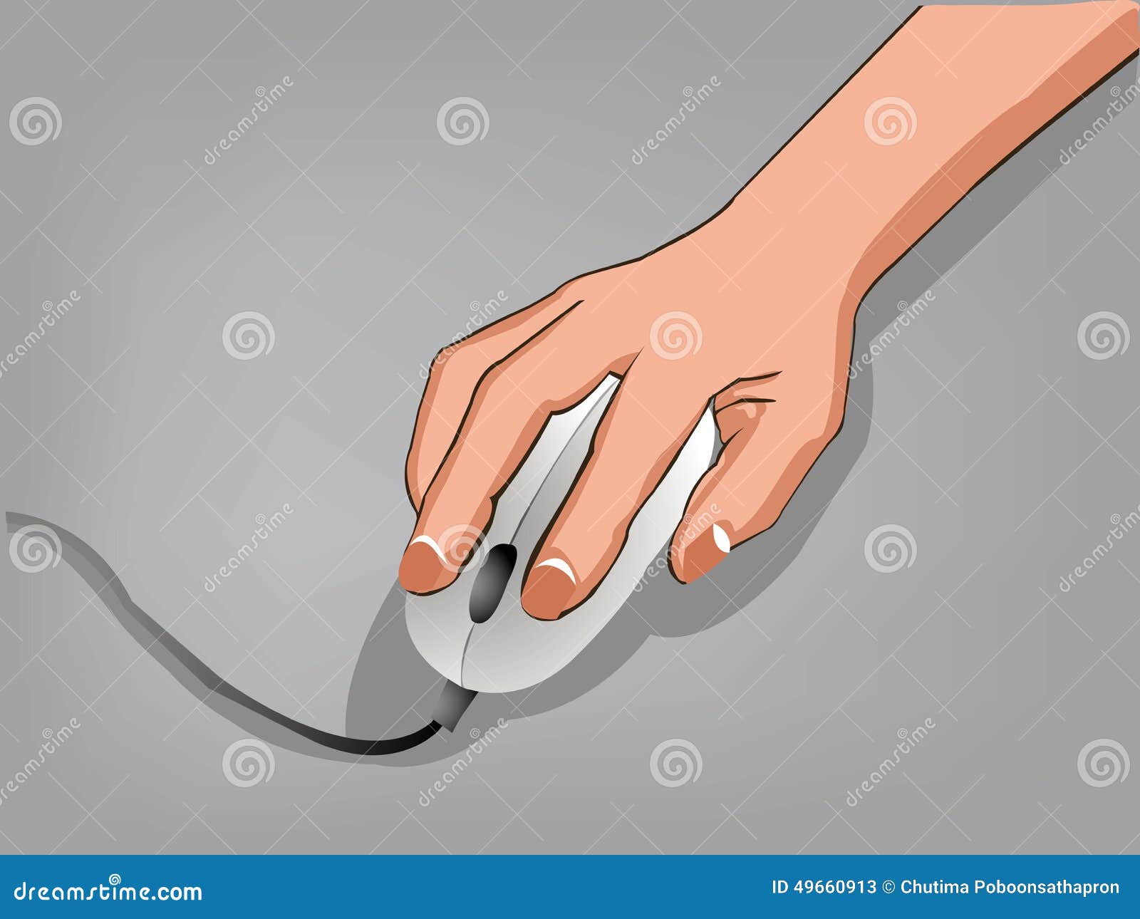 Hand Using Computer Mouse Version 1. Stock Illustration - Illustration ...