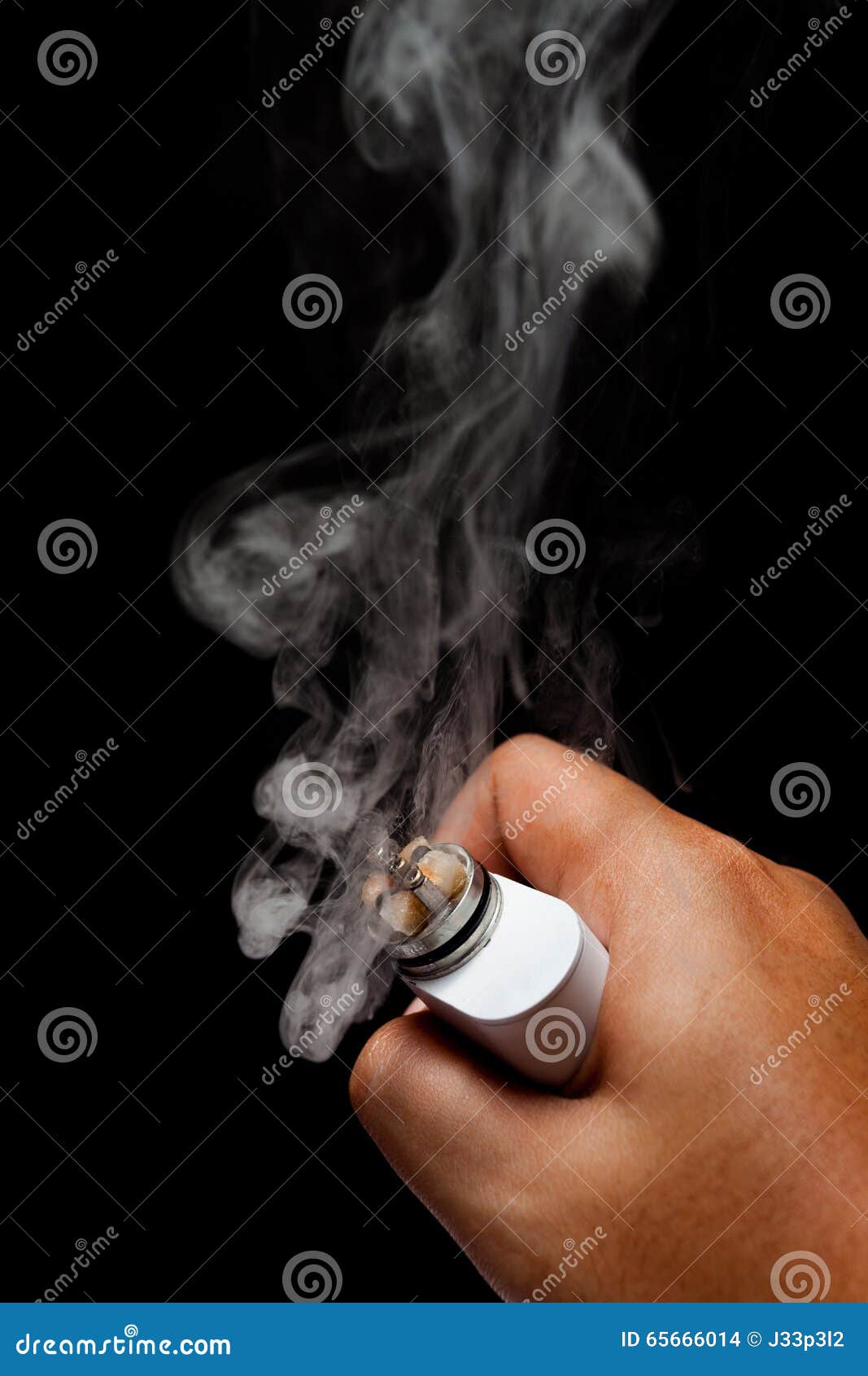 Hand Using E-cigarette/e-cig/vape. and Releasing a Smoke Stock Photo ...