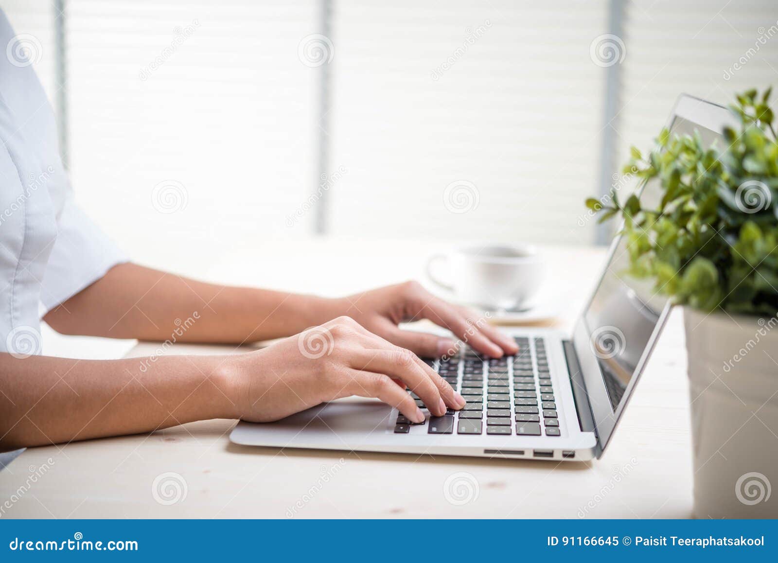 Hand Using Keyboard Computer Stock Image - Image of hand, mock: 91166645