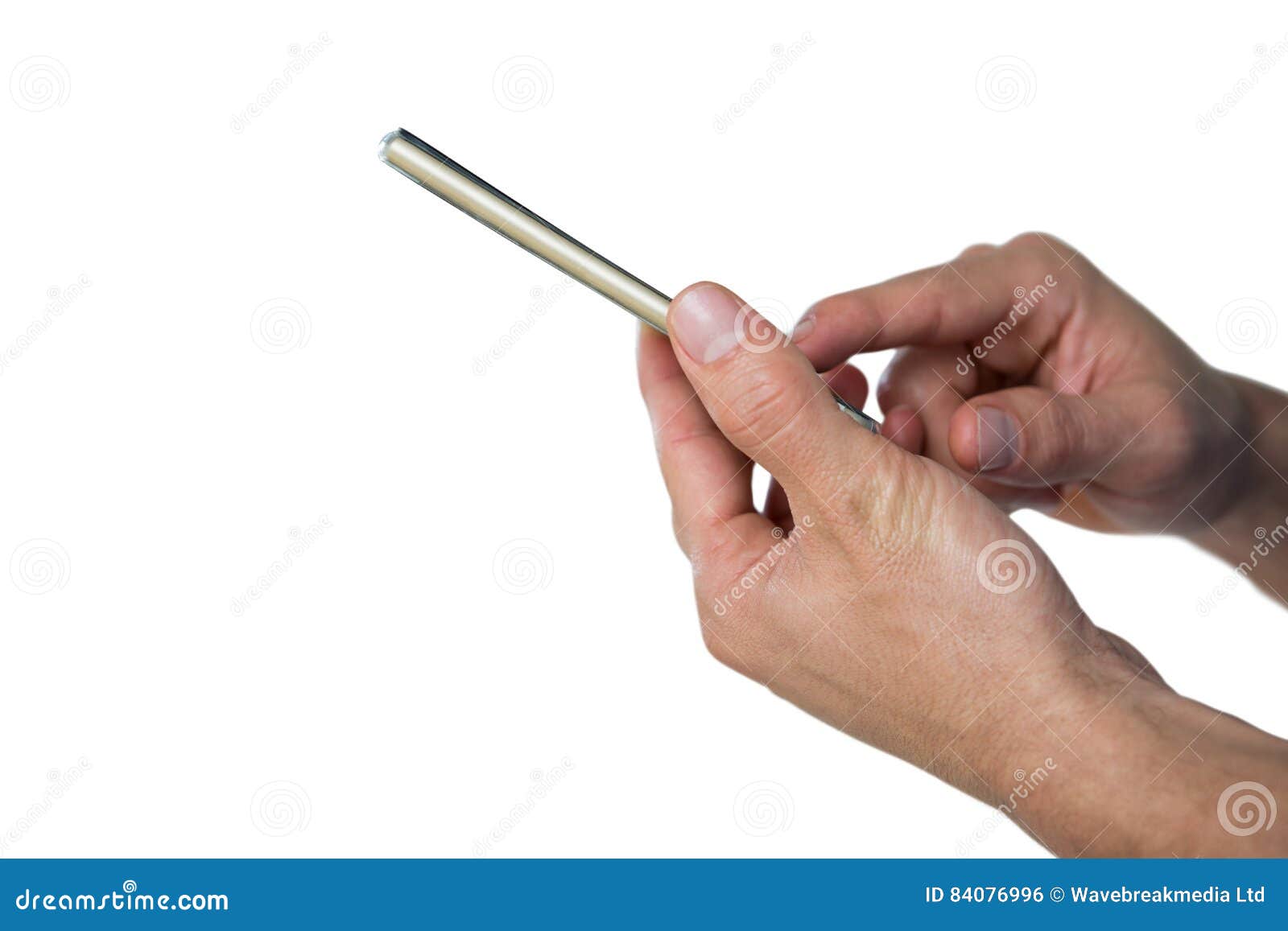 Hand using mobile phone stock photo. Image of hand, holding - 84076996