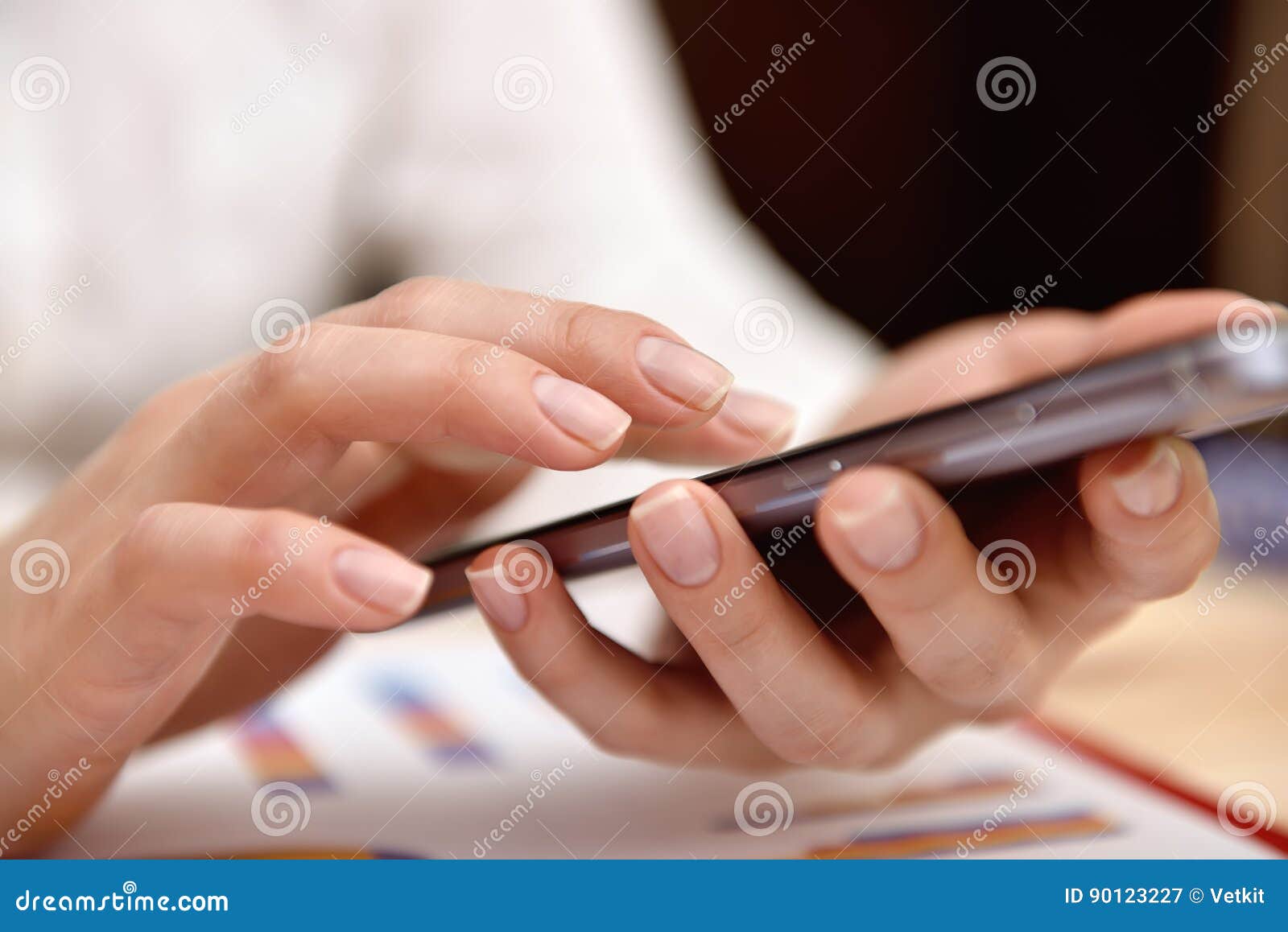 Hand using mobile phone stock image. Image of advisor - 90123227