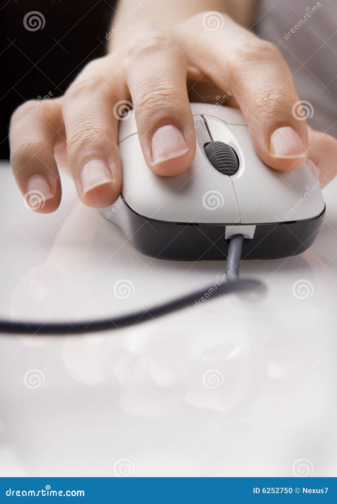 Hand using Mouse stock photo. Image of gray, optical, hand - 6252750
