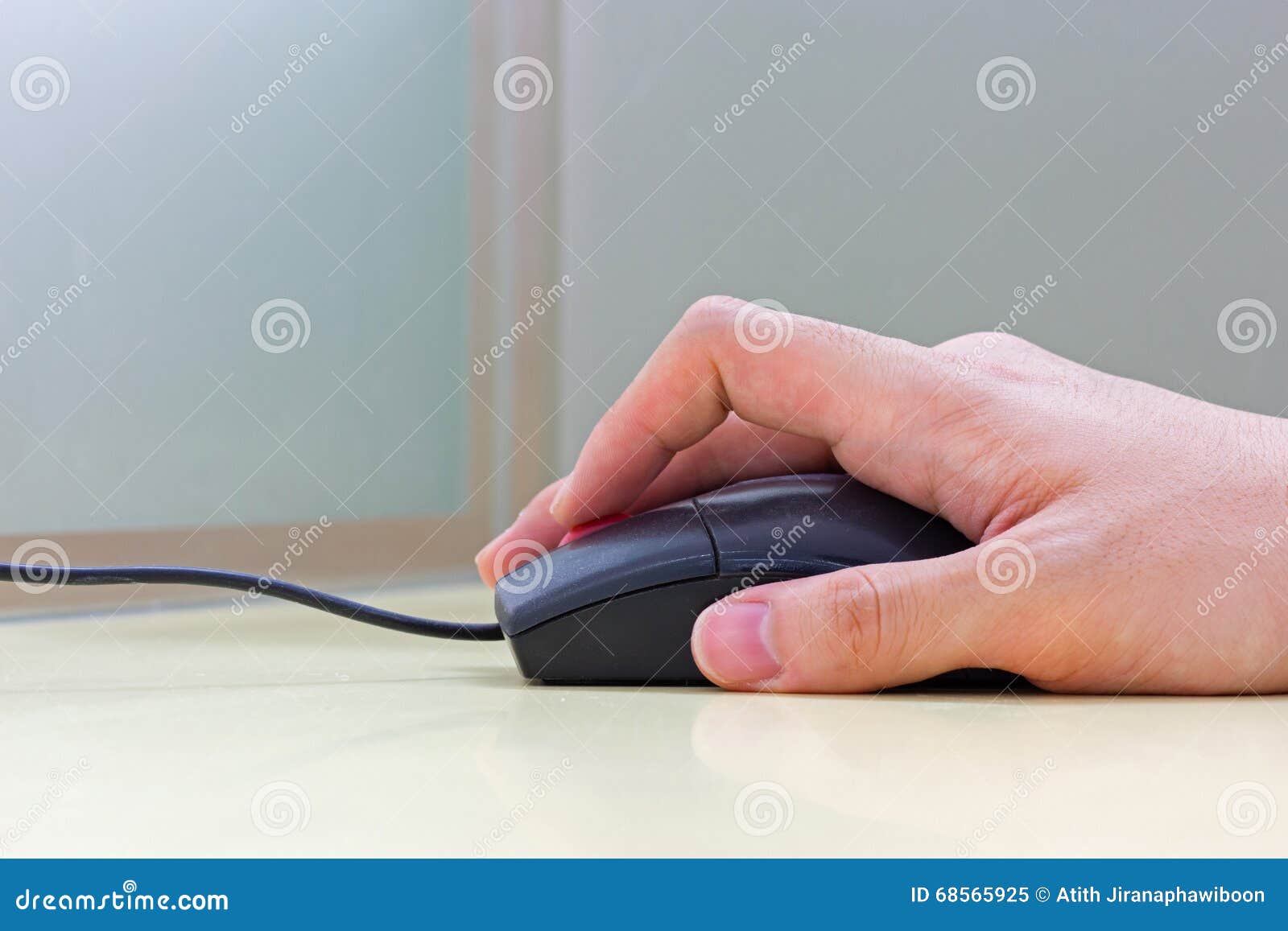 Hand using mouse stock image. Image of technology, laptop - 68565925