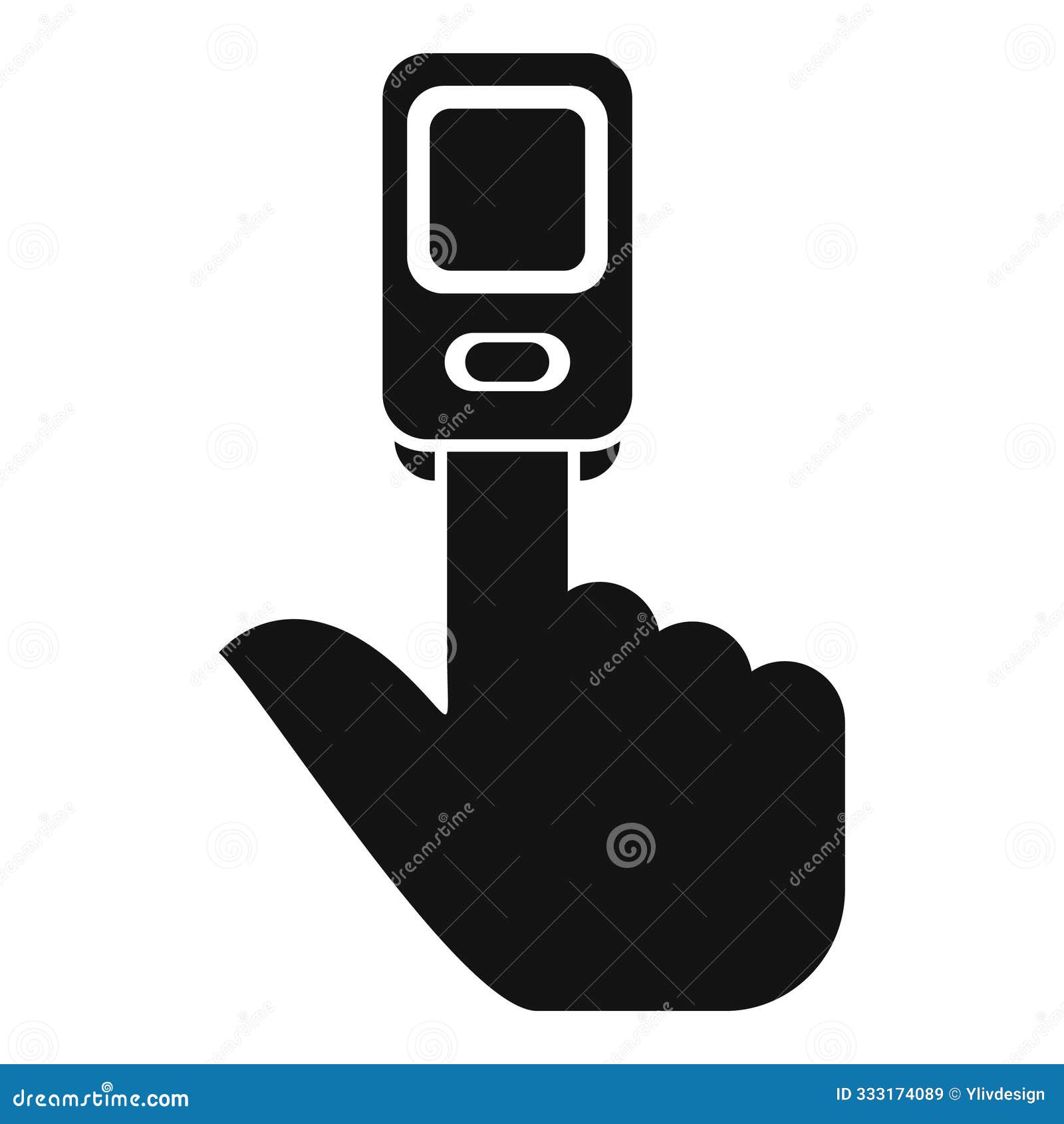 Hand Using Pulse Oximeter Medical Device Icon Stock Illustration ...