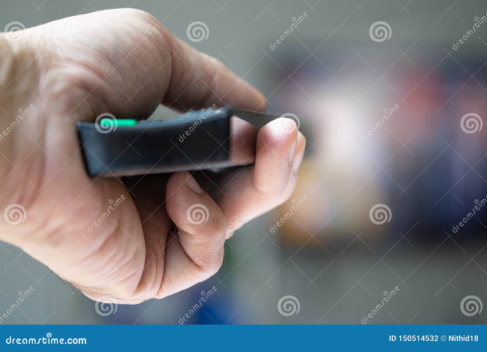 Hand Using Remote Control at Home Entertainment , Focus on Hand Stock ...